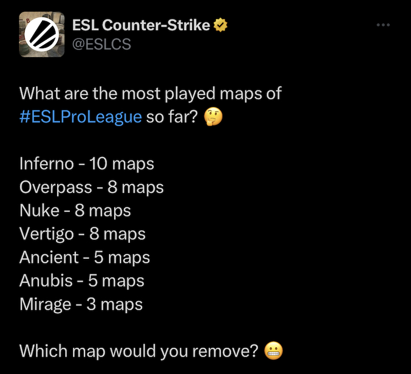 Mirage失宠了？EPL S17中Mirage出场次数垫底_5EPlay - 5EPlay赛凡网