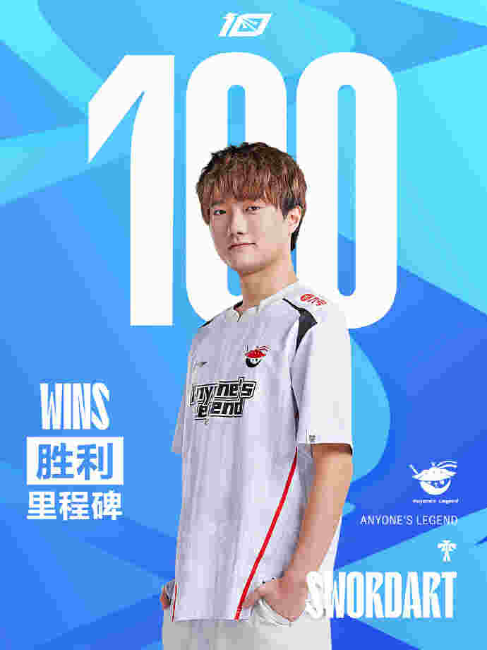 里程碑：AL辅助SwordArt达成LPL100胜场成就_5EPlay - 5EPlay赛凡网