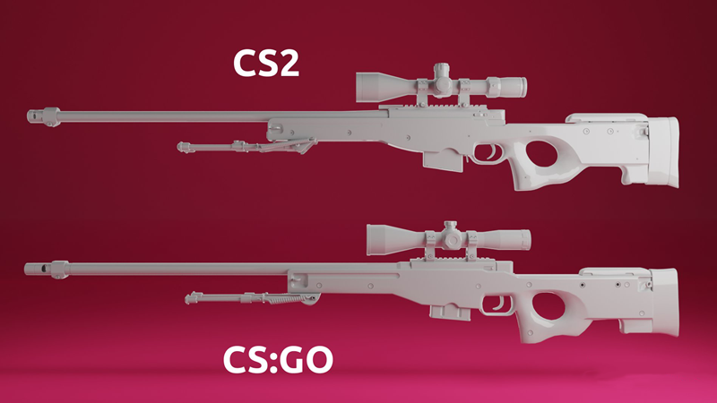 细节区别 CS2、CSGO主力枪械模型对比_5EPlay - 5EPlay赛凡网