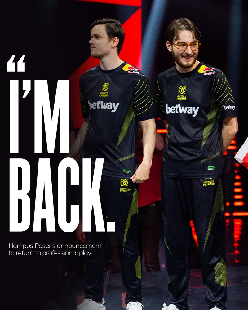 hampus回归NIP替换Aleksib_5EPlay - 5EPlay赛凡网