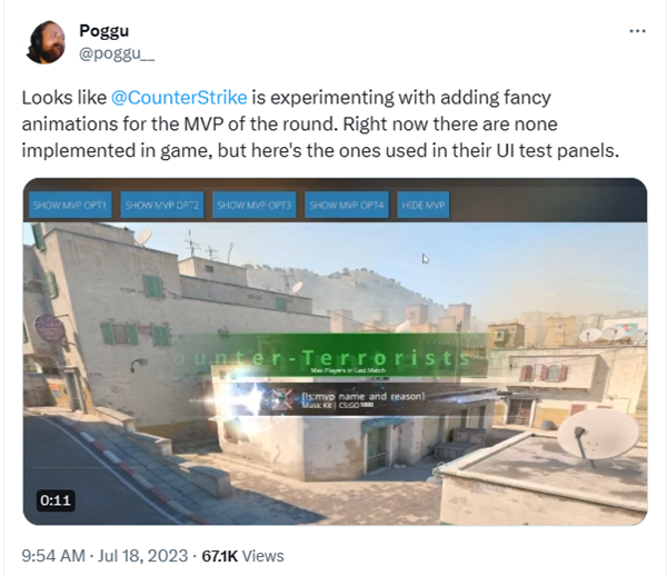 CS2可能会添加新的MVP动画_5EPlay - 5EPlay赛凡网