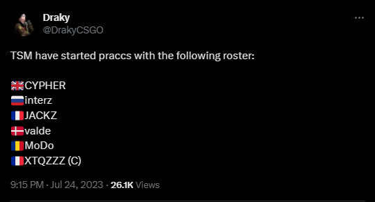 又一爆料哥道TSM新阵——内含interz、JACKZ、院长_5EPlay - 5EPlay赛凡网