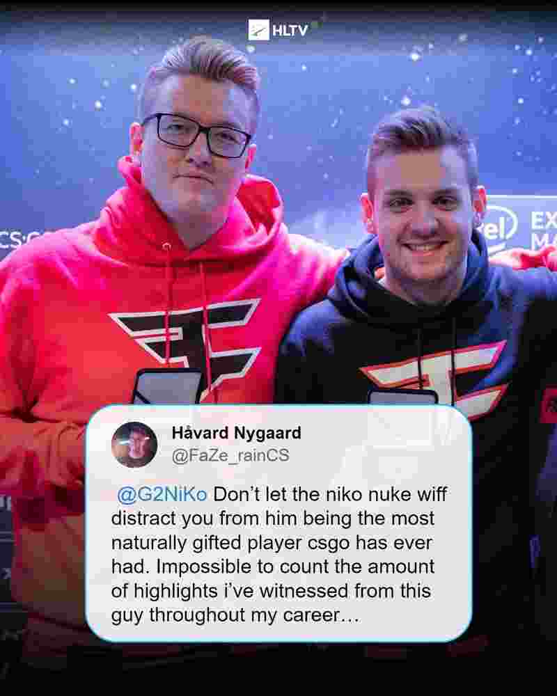 rain回复ESL整活：NiKo是CSGO有史以来最有天赋的选手_5EPlay - 5EPlay赛凡网