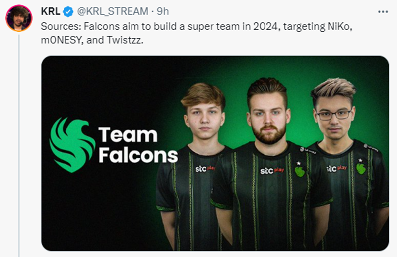 G2官推替NiKo回应被Falcons相中：那我还待在G2干什么？_5EPlay - 5EPlay赛凡网