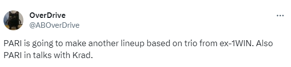 OverDrive爆料：PARIVISION将围绕前1WIN三人组建队_5EPlay - 5EPlay赛凡网