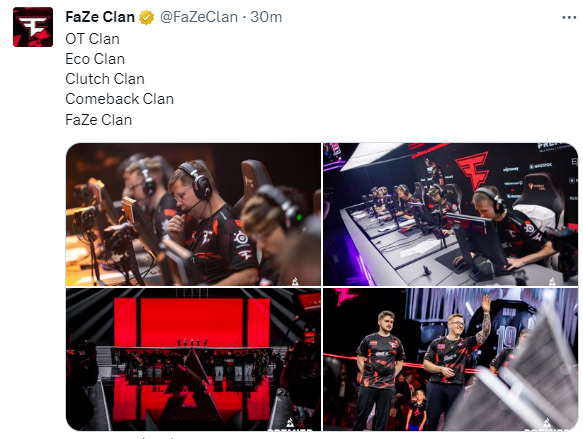 FaZe众人赛后动态：又一次晋级总决赛_5EPlay - 5EPlay赛凡网