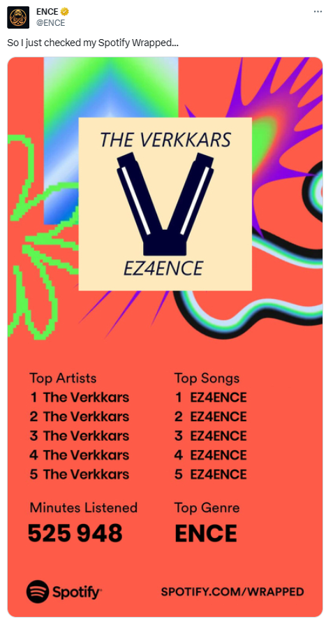 ENCE官方整活：歌单里只有EZ4ENCE_5EPlay - 5EPlay赛凡网