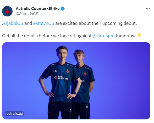 Astralis：jabbi和stavn对首秀兴奋不已_5EPlay - 5EPlay赛凡网