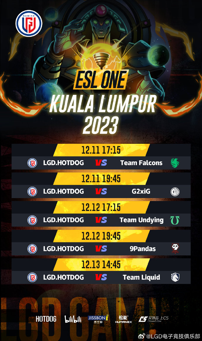 LGD战队赛程介绍，ESL One吉隆坡首战对阵Falcons_5EPlay - 5EPlay赛凡网
