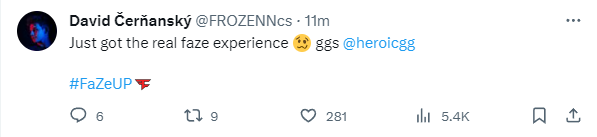 赛后动态！karrigan：带寒王领略了一下什么叫FaZe_5EPlay - 5EPlay赛凡网