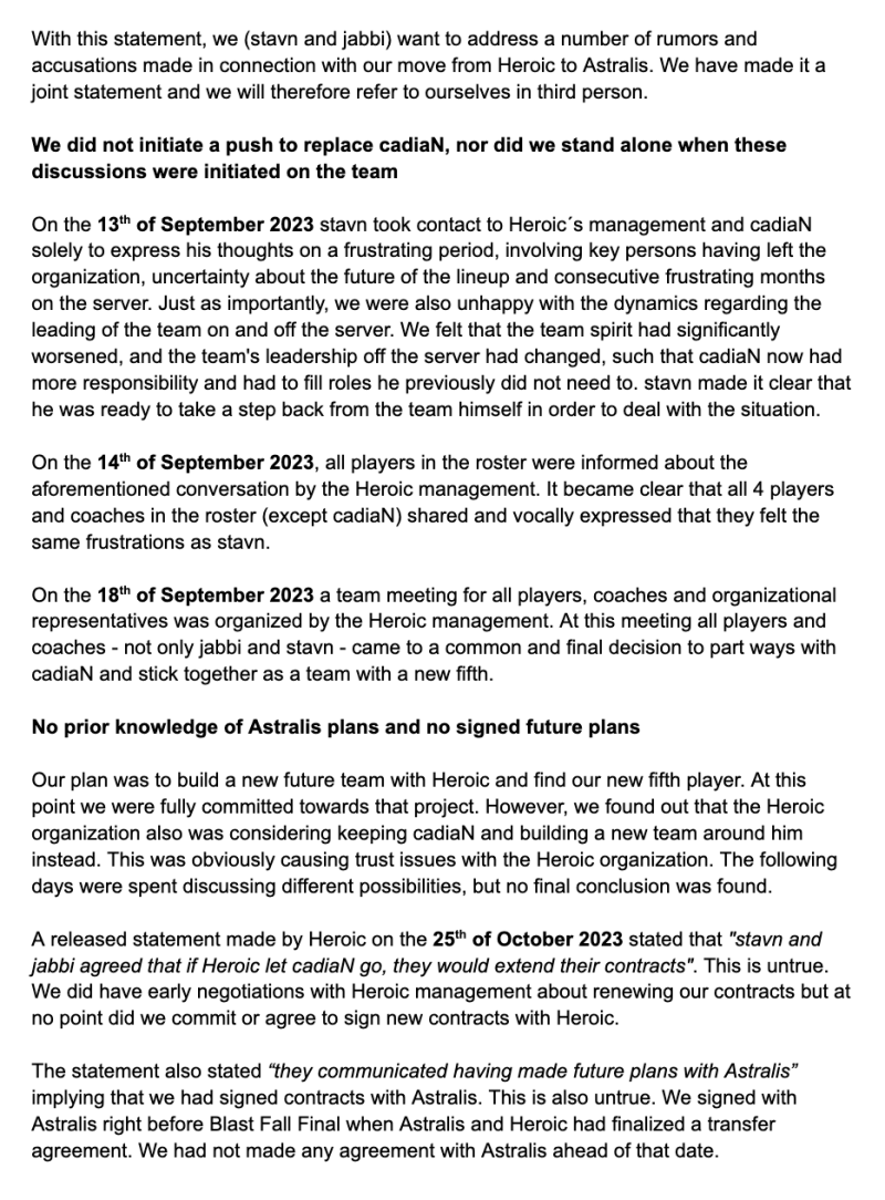 stavn jabbi发布声明：揭露Heroic转会内情_5EPlay - 5EPlay赛凡网