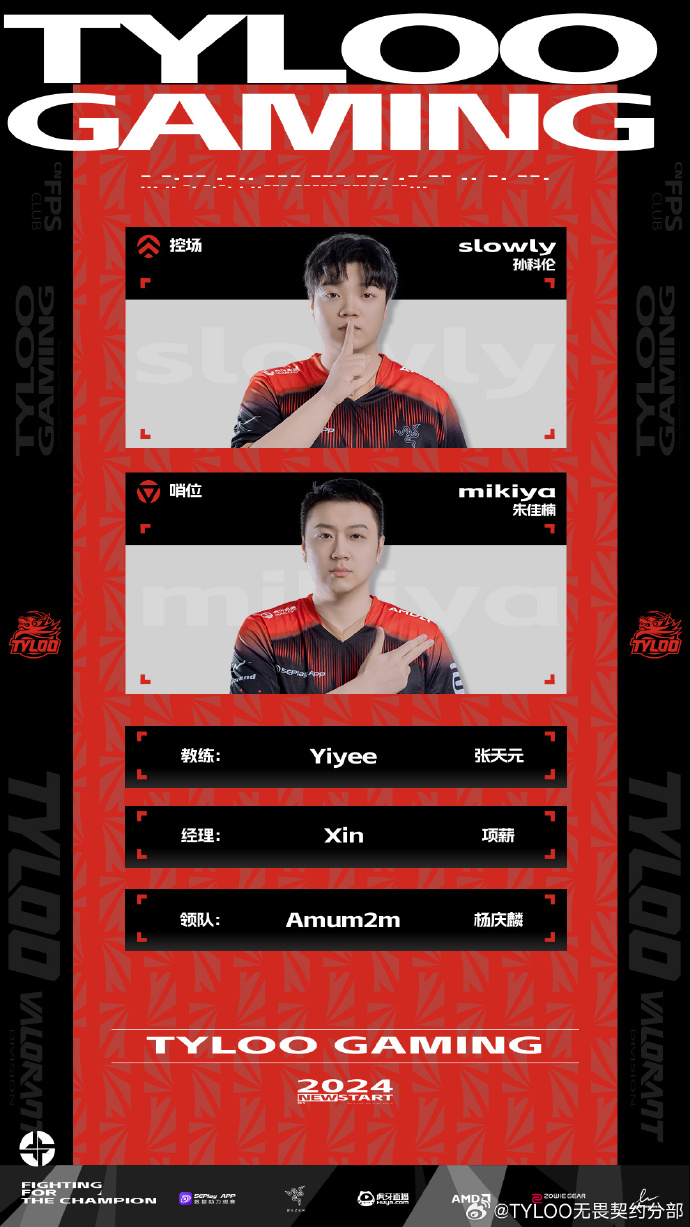 2024年扬帆起航！TYLOO新赛季参战大名单公布_5EPlay - 5EPlay赛凡网