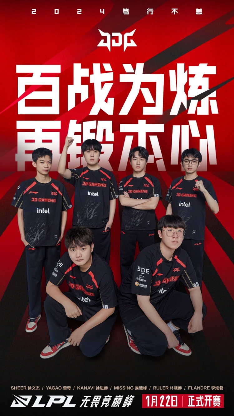 2024 LPL春季赛各战队海报一览：无畏竞巅峰_5EPlay - 5EPlay赛凡网