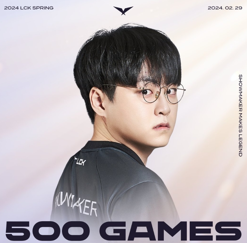 【lck数据里程碑】showmaker达成lck出场500次成就! 5eplay 5eplay赛凡网