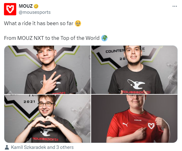 MOUZ队史首次荣登世界第一后 选手动态一览_5EPlay - 5EPlay赛凡网
