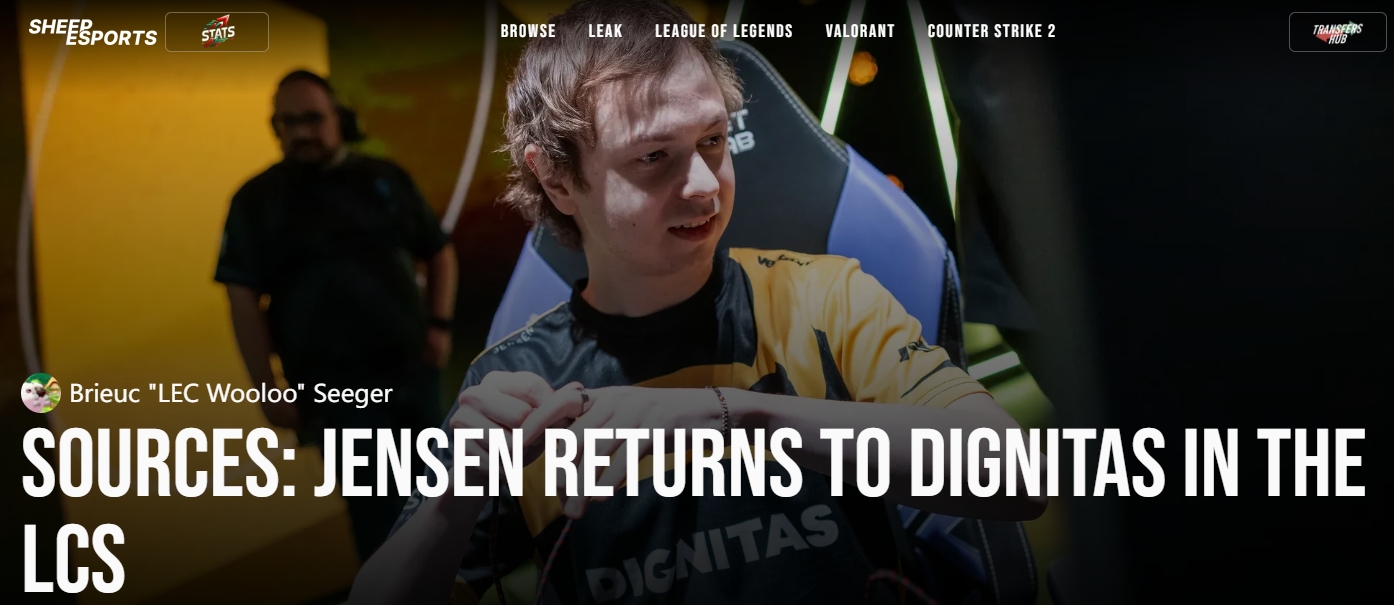 Zven重返ADC位置，携手Jensen共同转会Dignitas再续前缘_5EPlay - 5EPlay赛凡网