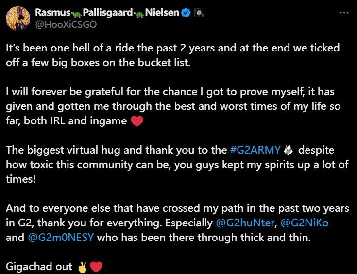 HooXi告别G2：Gigachad就此出局_5EPlay - 5EPlay赛凡网