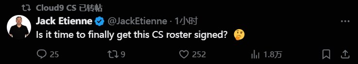 C9官方账号转发CEO动态：是时候签下CS阵容了吗？_5EPlay - 5EPlay赛凡网