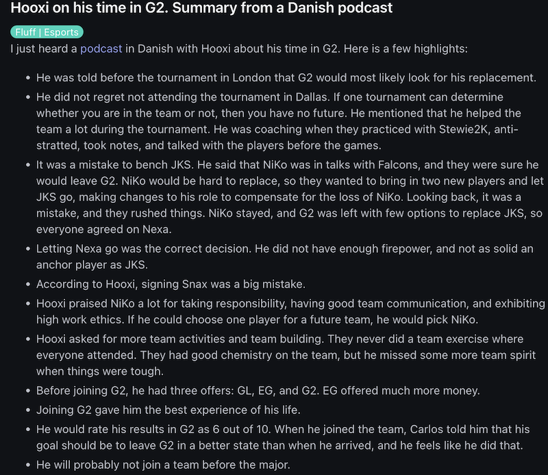 HooXi：满分10分的话，会给自己在G2这两年的表现打6分_5EPlay - 5EPlay赛凡网