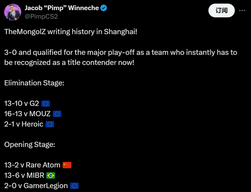 亚洲荣耀！The MongolZ晋级Major淘汰赛社区反应一览_5EPlay - 5EPlay赛凡网