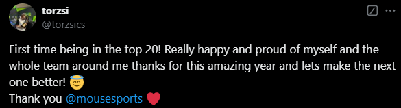 torzsi：第一次进入TOP20，为自己和队伍感到自豪_5EPlay - 5EPlay赛凡网