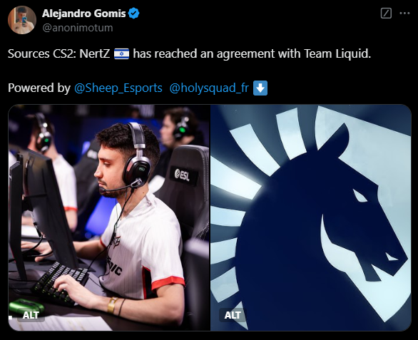 HLTV爆料：NertZ将加入Liquid_5EPlay - 5EPlay赛凡网