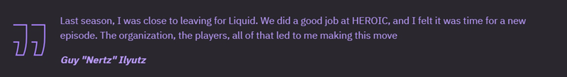 NertZ：Liquid俱乐部、选手等促使我决定加盟_5EPlay - 5EPlay赛凡网