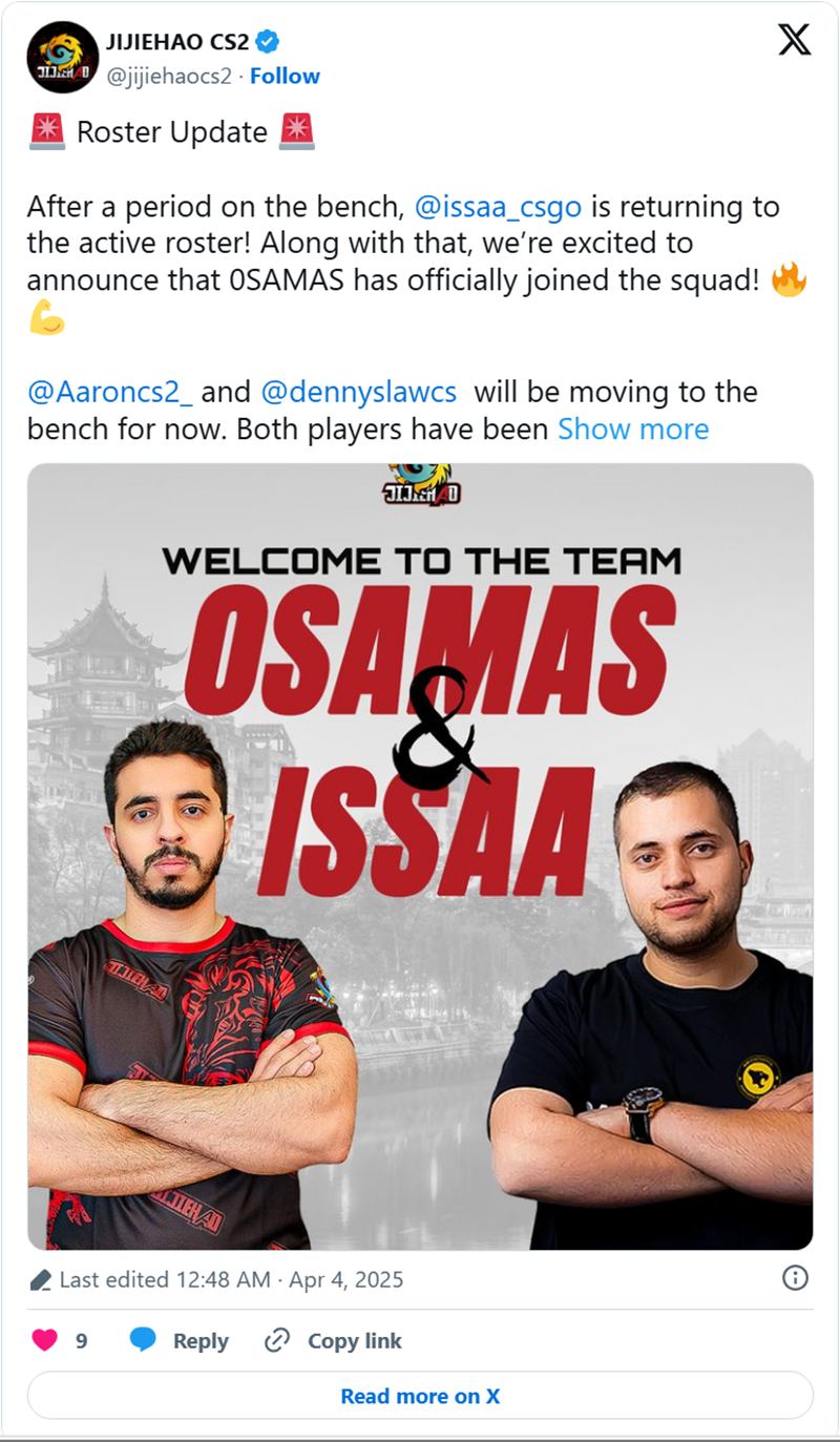 JiJieHao：ISSAA回归担任指挥，召回0SAMAS_5EPlay - 5EPlay赛凡网