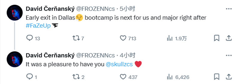 FaZe赛后动态：感谢skullz的付出 s1mple期待与rain开启合作_5EPlay - 5EPlay赛凡网