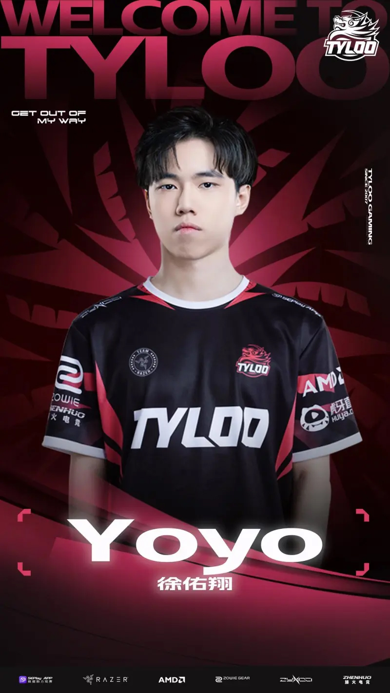 TYLOO战队人员变动公告：潜力新星Yoyo加盟_5EPlay - 5EPlay赛凡网