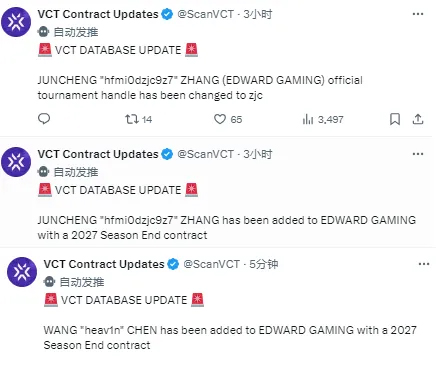 VCT合同库更新：zjc和heav1n加入EDG，都签约至2027赛季_5EPlay - 5EPlay赛凡网